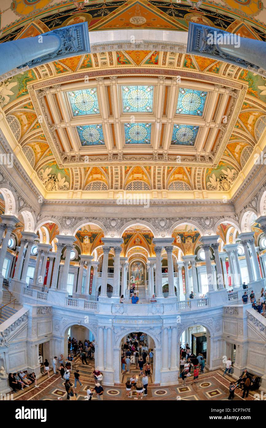 Library Of Congress Great Hall Fisheye View Washington DC // WASHINGTON ...