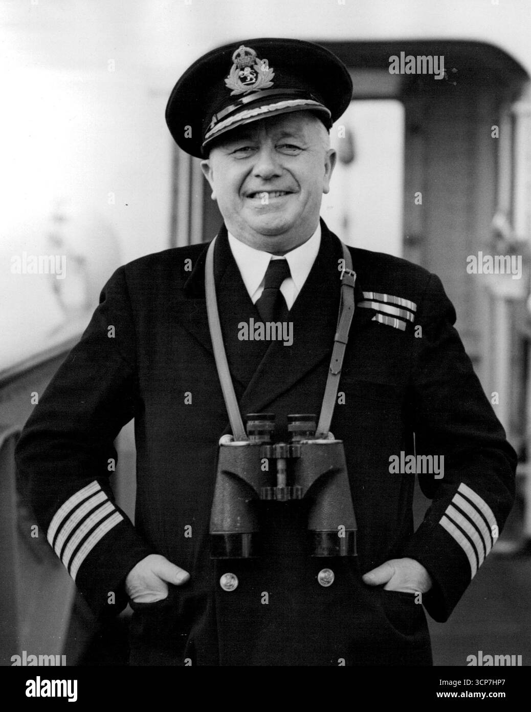 Queen Mary's New Captain Takes Over.Today's picture of Capt. G.E. Cove ...