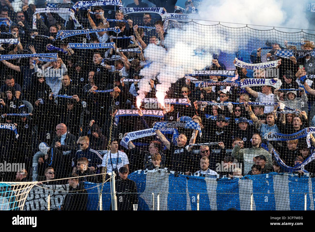 Lyngby, Denmark. 24th, September 2025. Football fans of FC Copenhagen ...