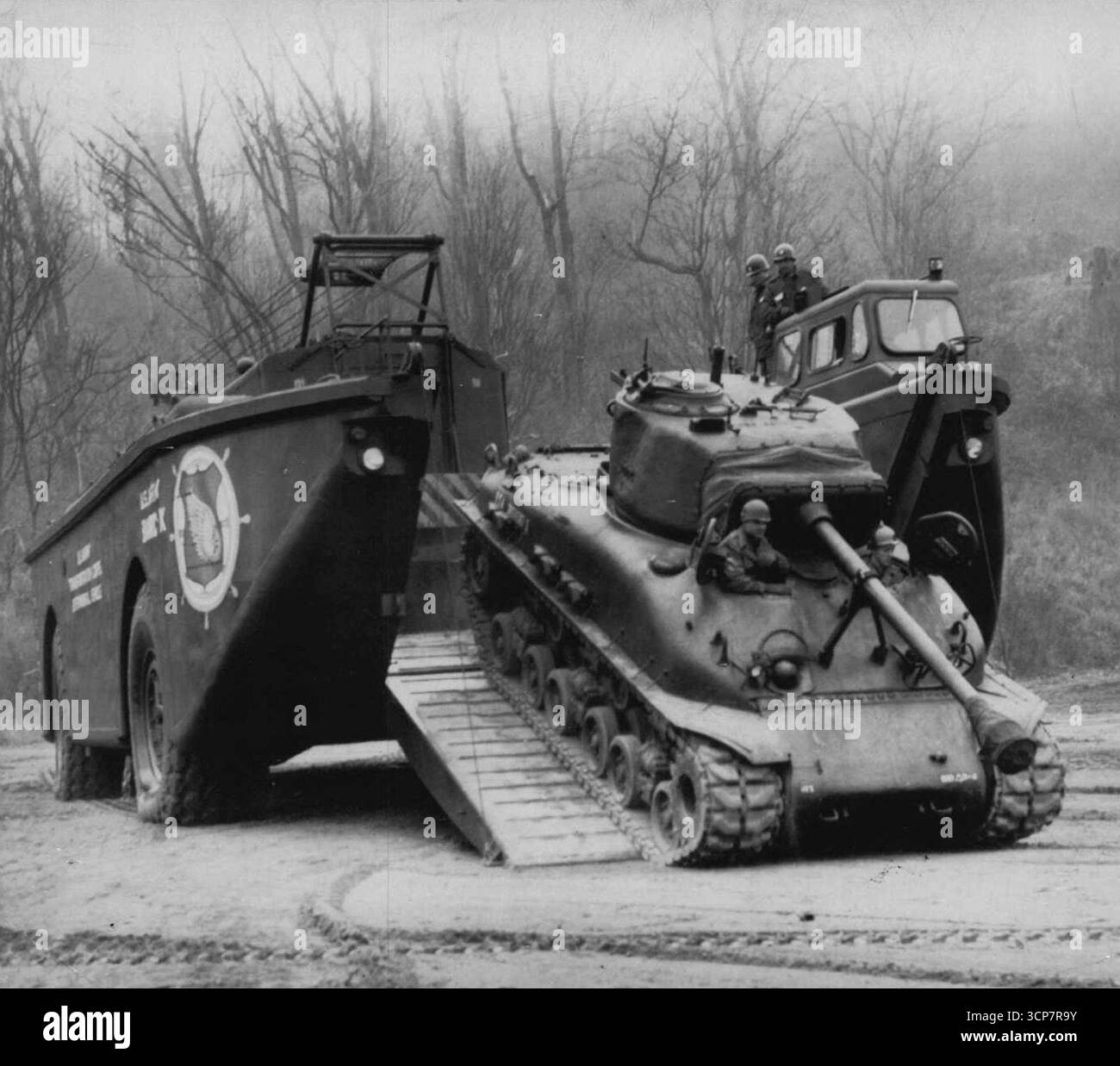 New "Barc" Takes Big Bites - A 34-ton tank rumoles down ramp of Army's ...