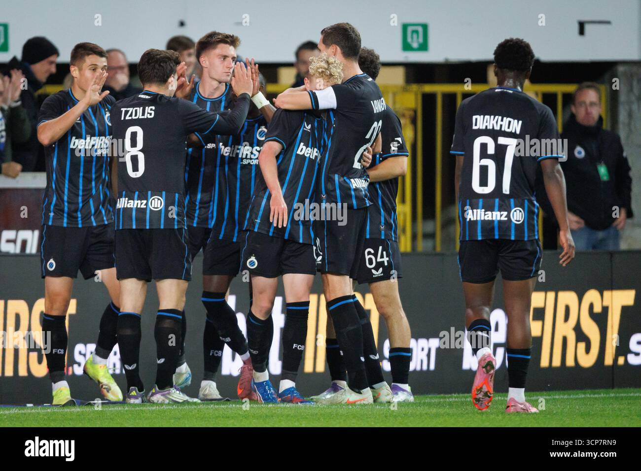 Club's Joaquin Seys celebrates after scoring during a soccer match ...