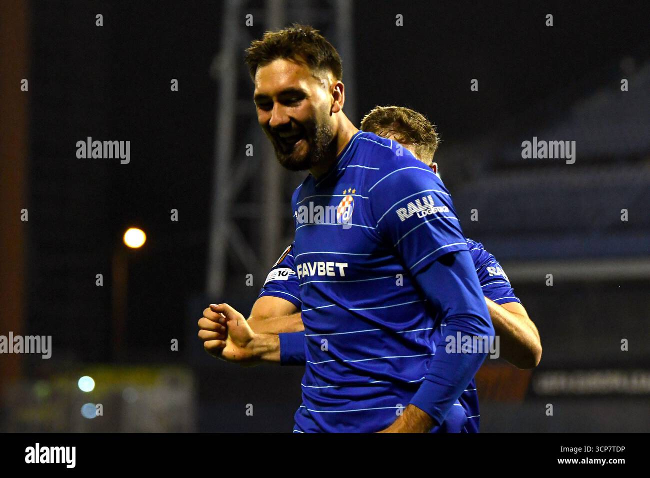Zagreb, Croatia, September 24th 2025, Dion Beljo of Dinamo (C)celebrate ...