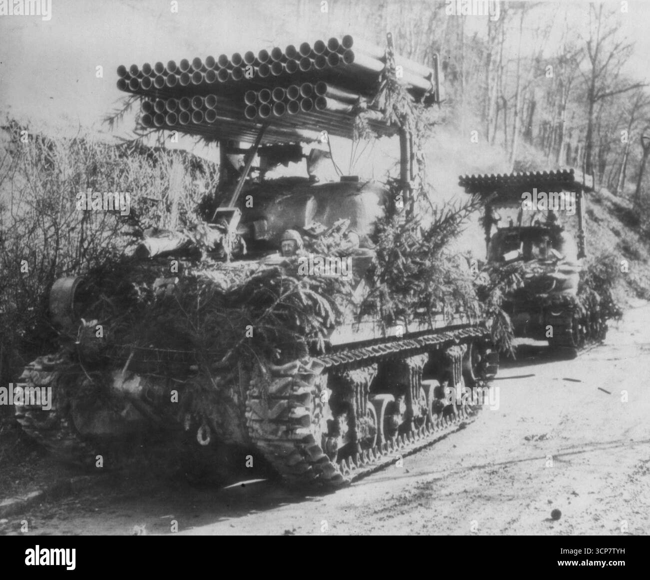 Rocket-Firing Sherman Tanks Ready for Action - U.S. Sherman Tanks ...