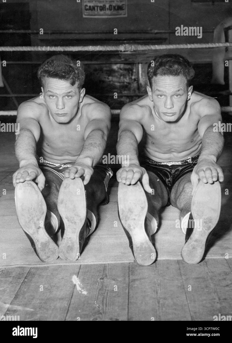 The Young One two -- Heavyweight twins prepare for battle -- Boxers ...