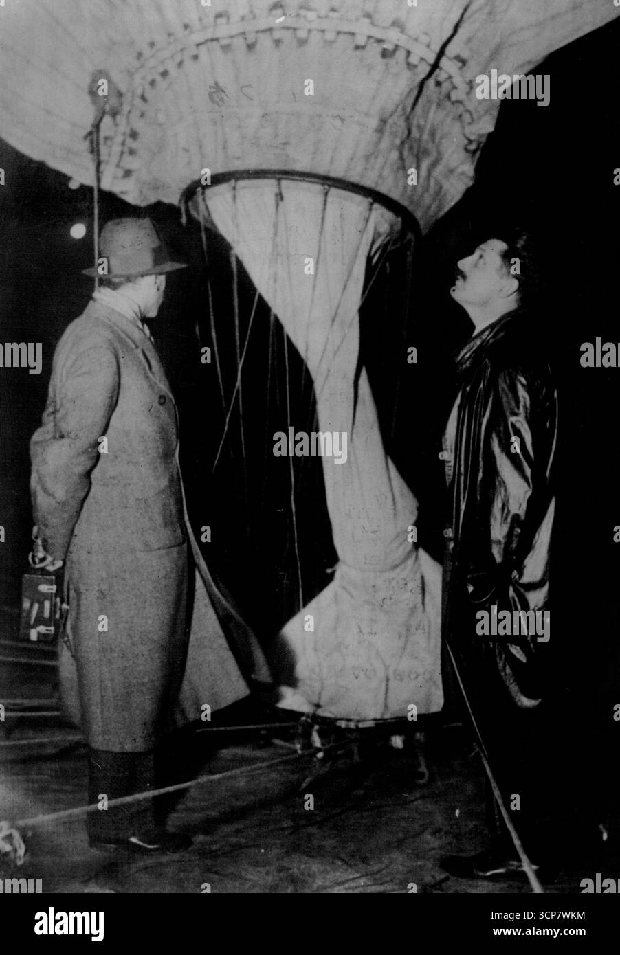 For Stratosphere -- M. Max Cosyns (right), with the balloon in which he ...