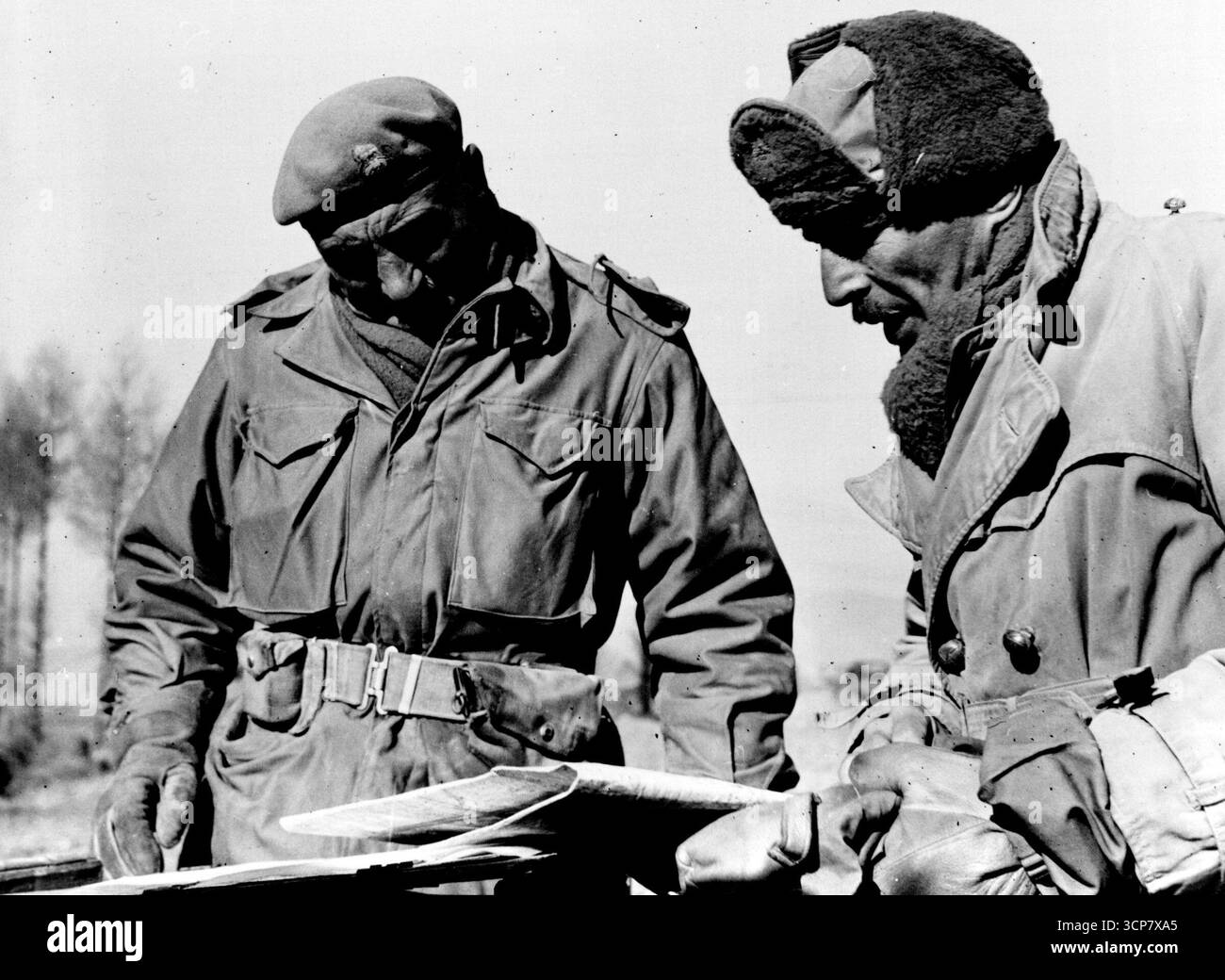 Commander of the 27th Brig. B.A. Coad and Lt.-Col. I.B.Ferguson MC ...