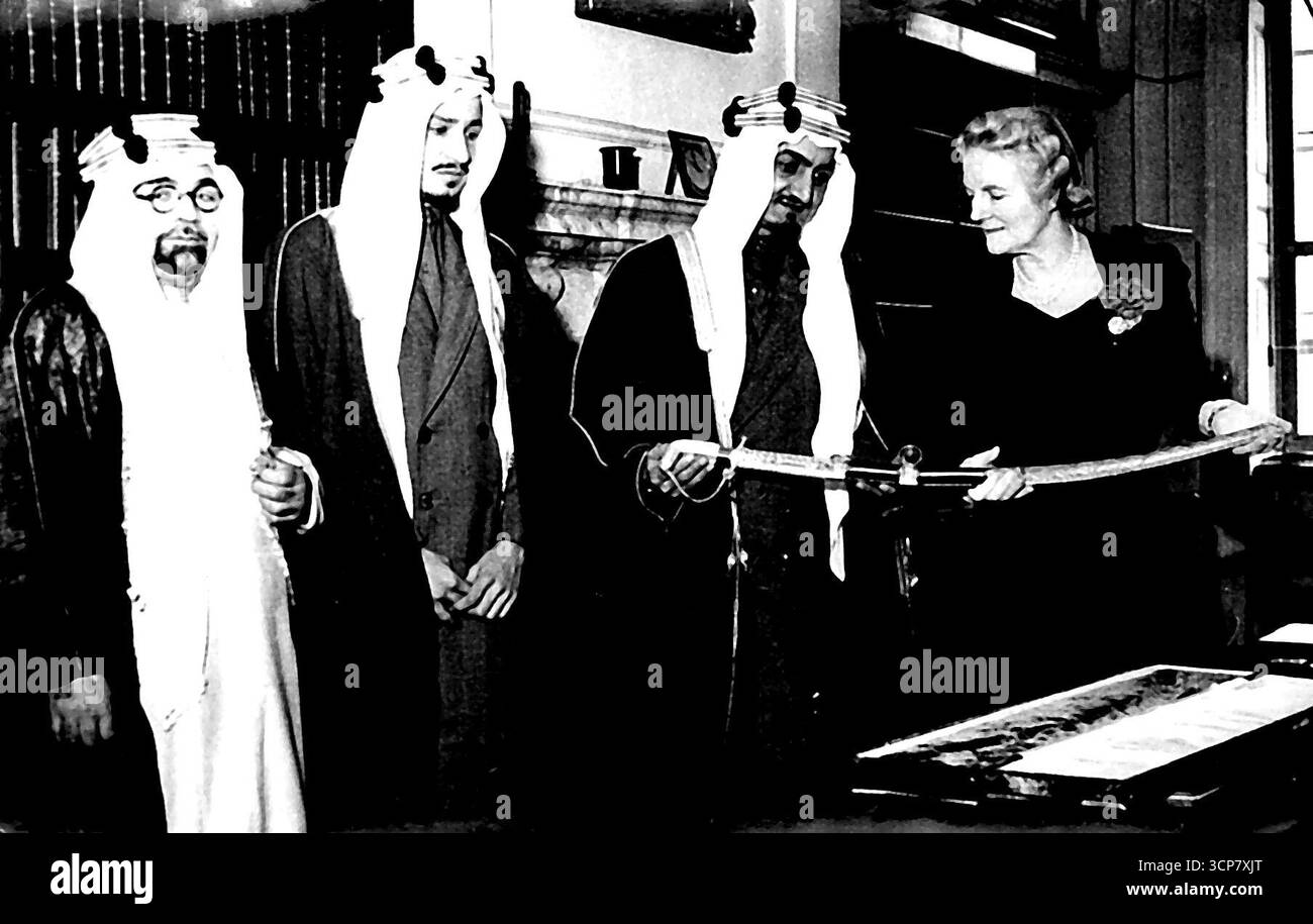 Jewelled Sword For Mr. Churchill from King of Saudi, Arabia. Mrs ...