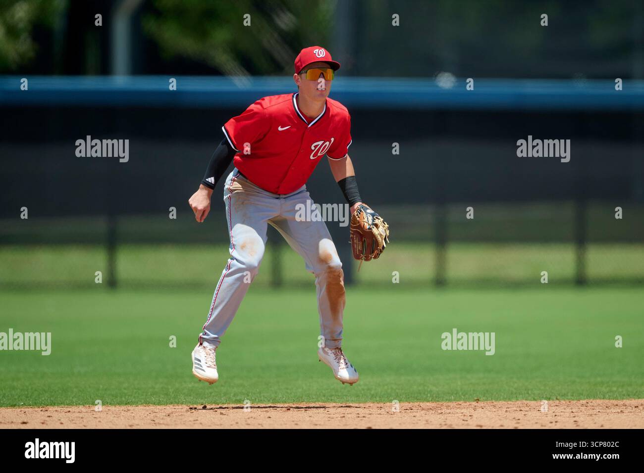 Washington Nationals shortstop Eli Willits (2) fielding during an MiLB ...