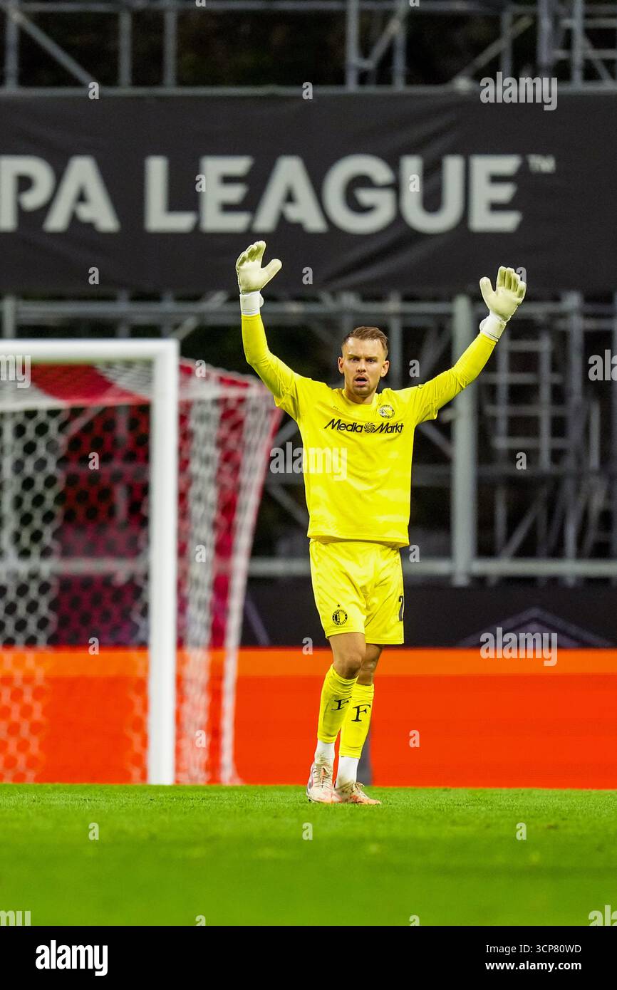 Braga - Goalkeeper Timon Wellenreuther of Feyenoord during the first ...