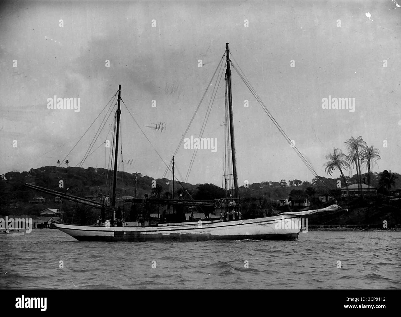 The Torres Strait pearling lugger from which Fujii operates. Japanese ...
