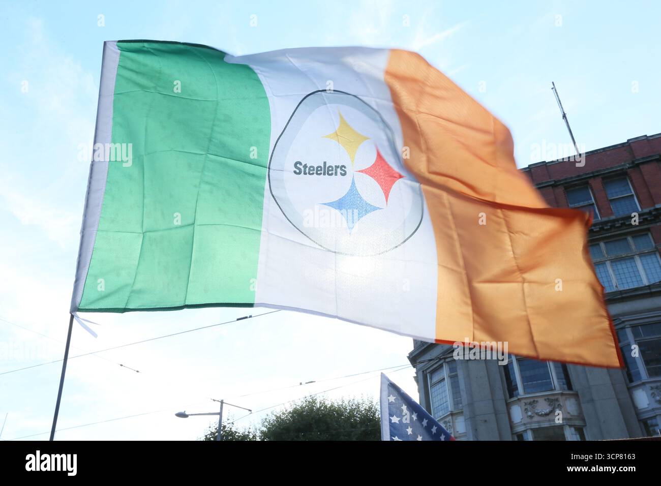 Dublin, Ireland - 24th September 2025 - An Irish tricolour with ...