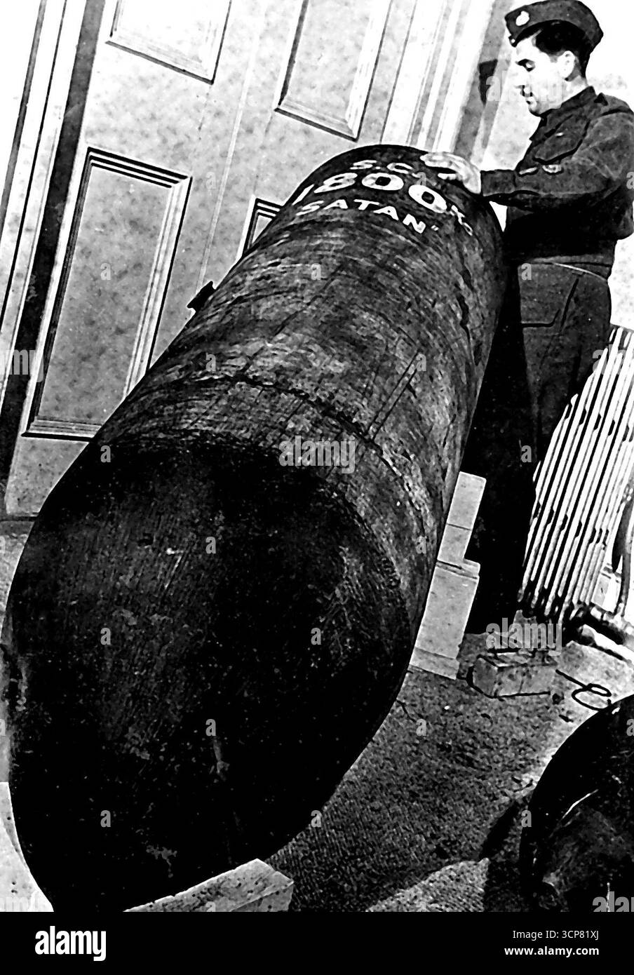 German high explosive bombs which have boon dropped by the Luftwaffe ...