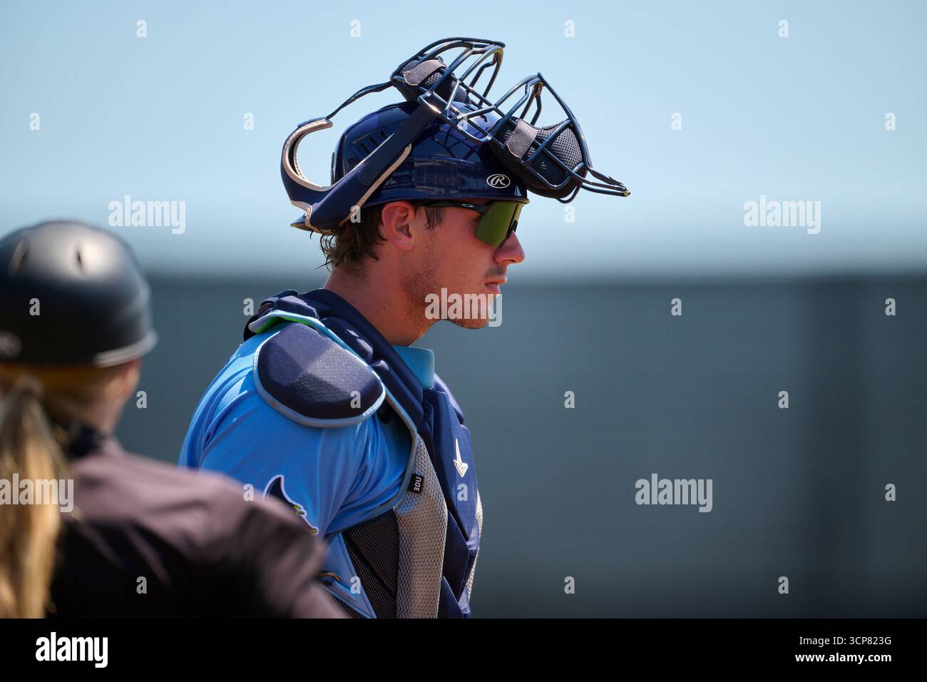Tampa Bay Rays catcher Brody Donay (49) during an MiLB Florida Bridge ...