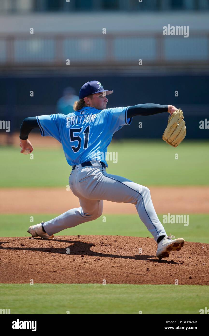 Tampa Bay Rays pitcher Dominic Fritton (51) during an MiLB Florida ...