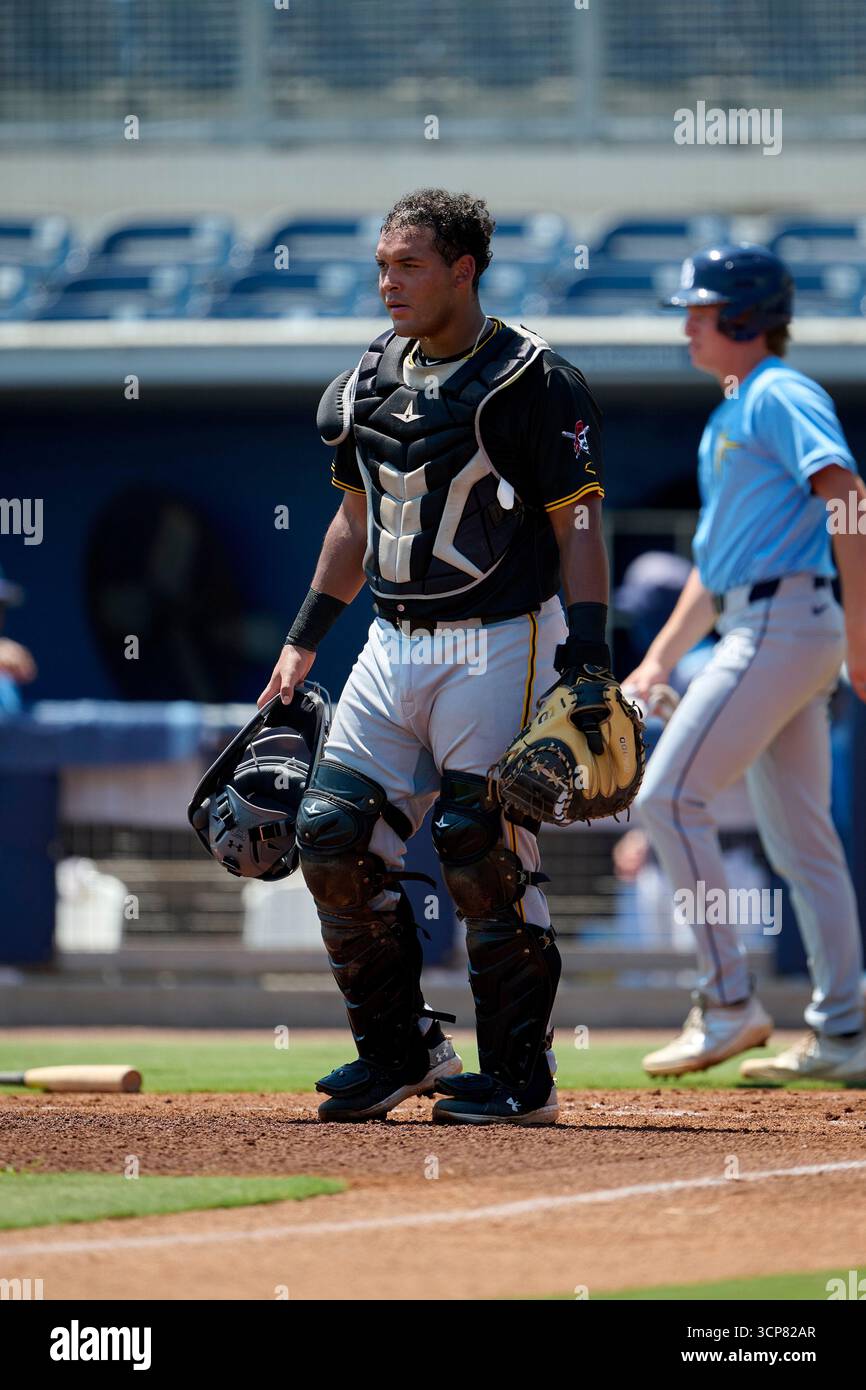 Pittsburgh Pirates catcher Adonys Guzman (82) during an MiLB Florida ...
