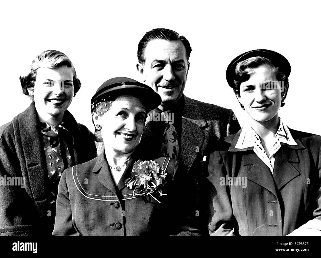Walt Disney And Family Here -- 'Mickey Mouse' creator Walt Disney ...
