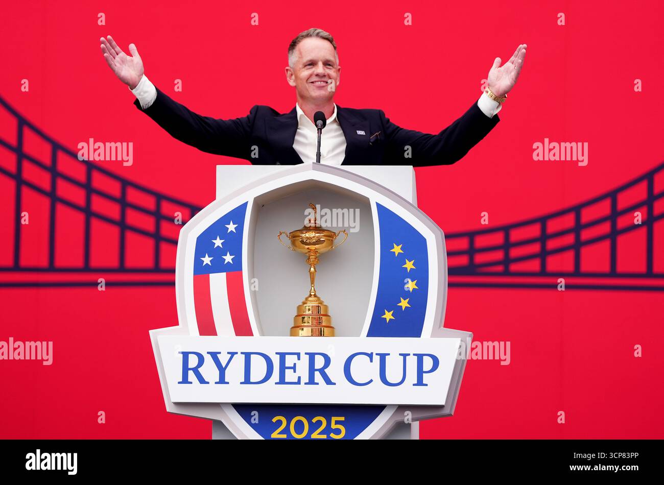 Team Europe Captain Luke Donald during the opening ceremony for the ...