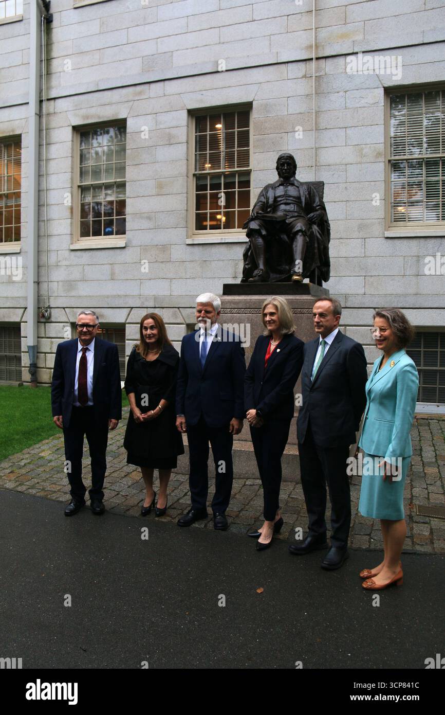 Czech President Petr Pavel gave a lecture at Harvard University in ...