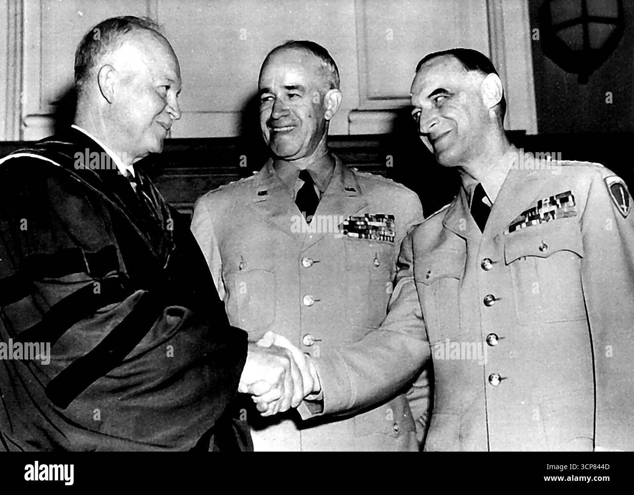 Columbia Honors Clay and Bradley - Gen. Dwight D. Eisenhower, (left ...