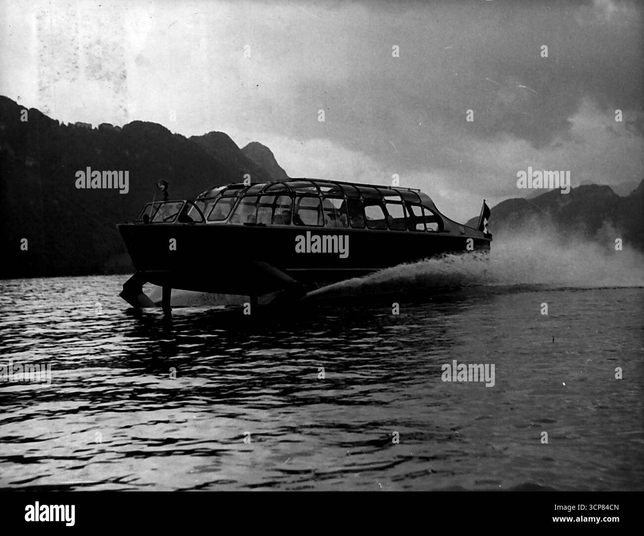 World's Fastest Passenger Boat -- The Hydrofoil craft at speed during a ...
