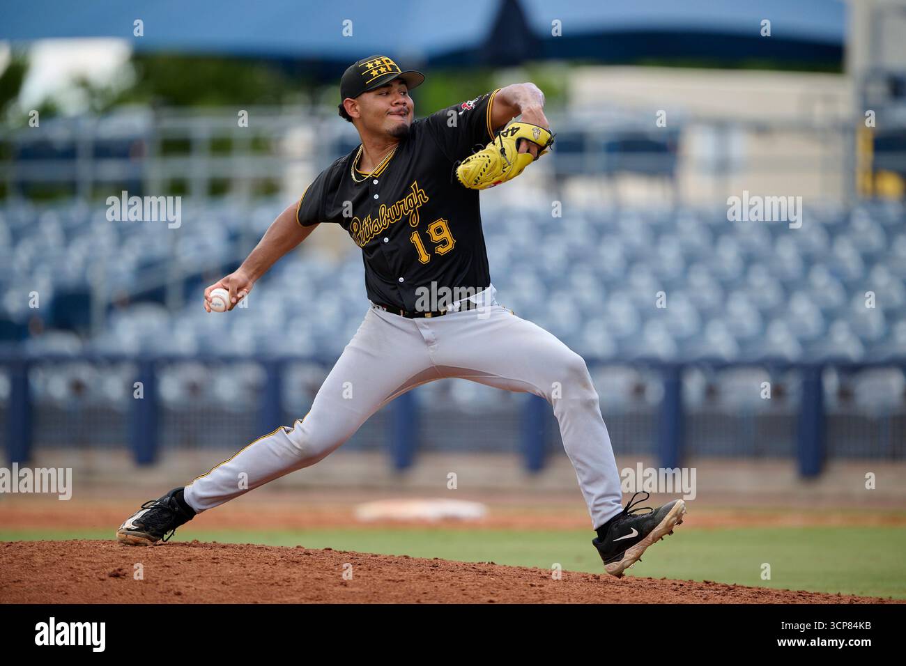 Pittsburgh Pirates pitcher Andres Silvera (19) during an MiLB Florida ...