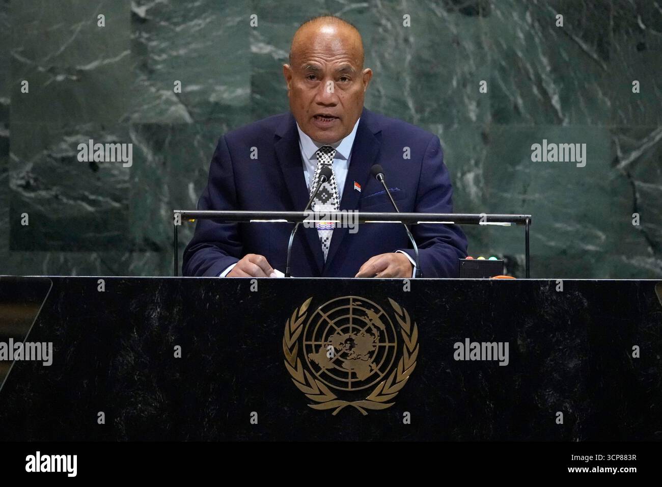 President of Kiribati Taneti Maamau addresses the 80th session of the ...