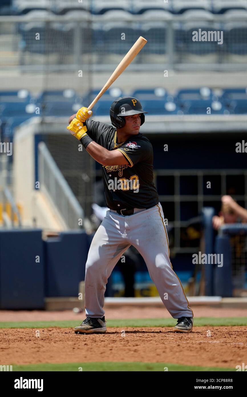 Pittsburgh Pirates Adonys Guzman (82) bats during an MiLB Florida ...