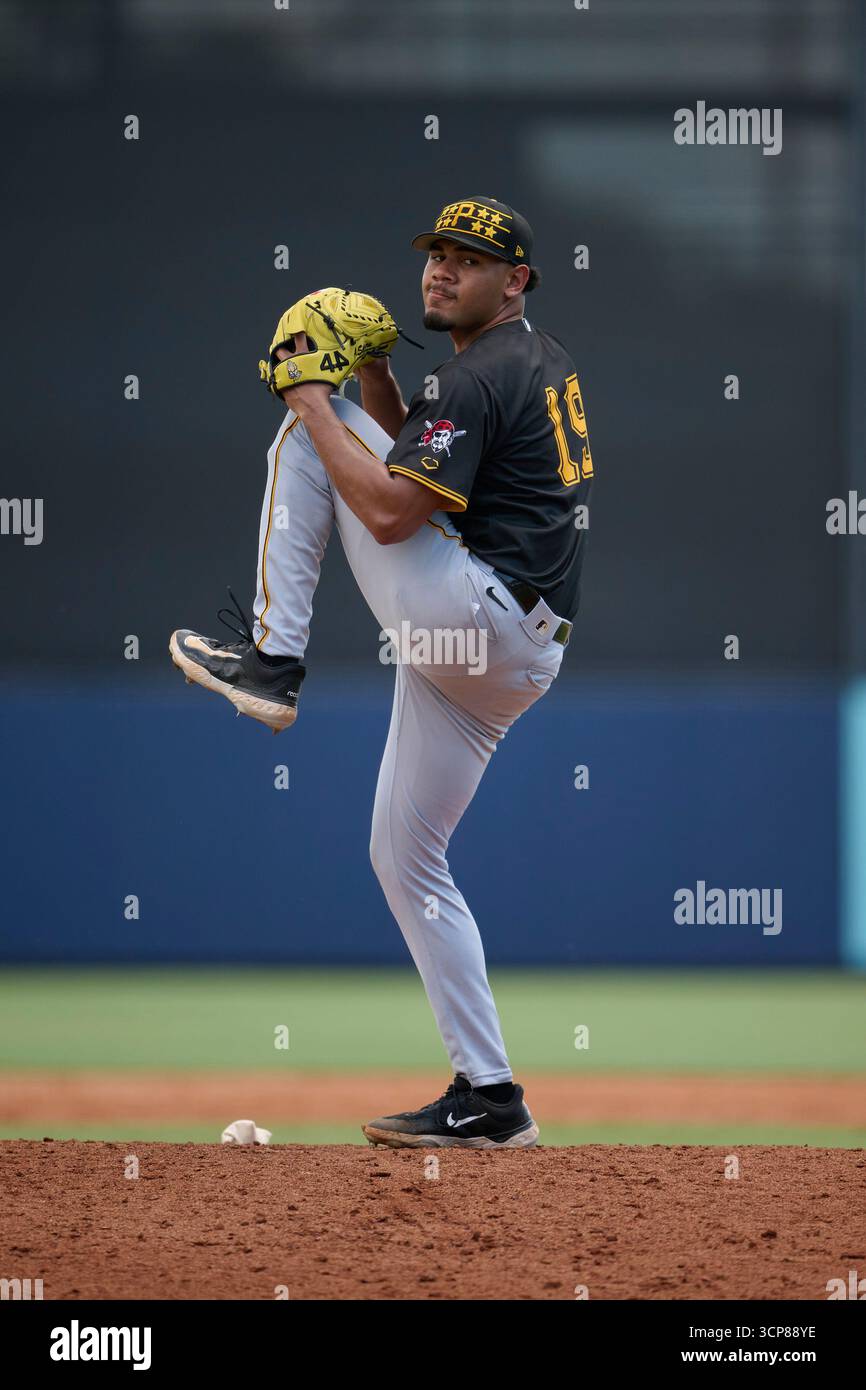 Pittsburgh Pirates pitcher Andres Silvera (19) during an MiLB Florida ...