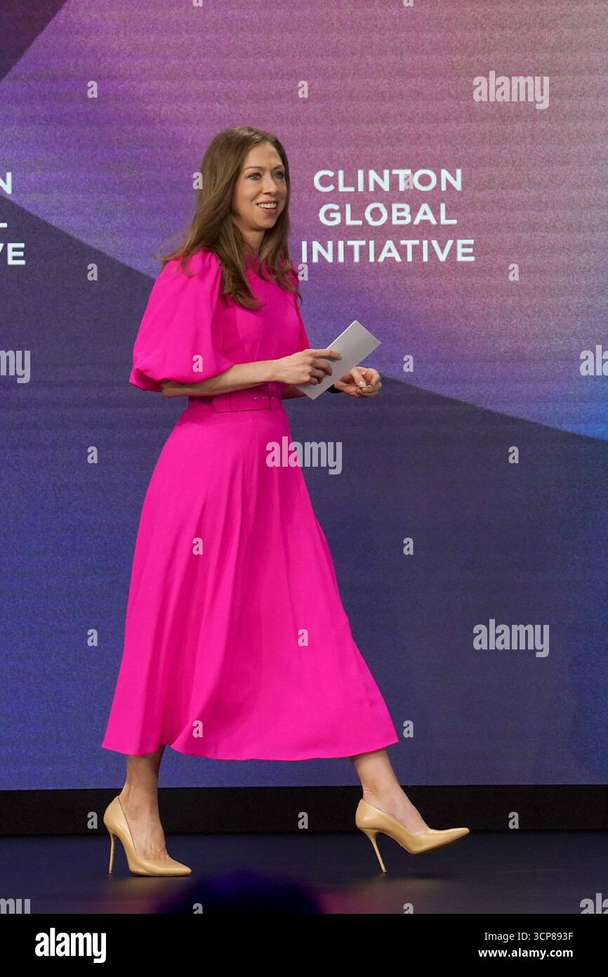 Chelsea Clinton on stage for Clinton Global Initiative 2025 Annual ...