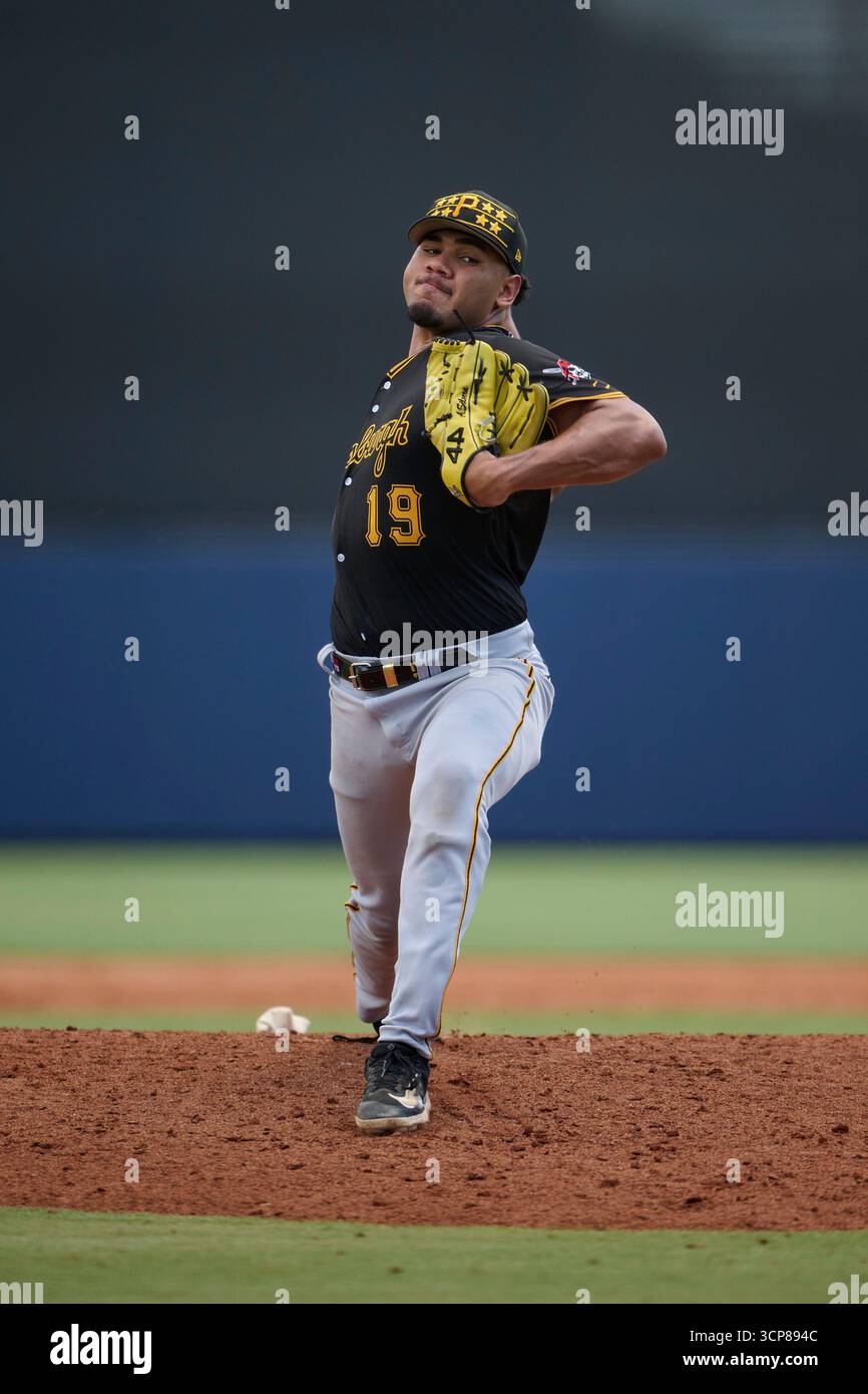 Pittsburgh Pirates pitcher Andres Silvera (19) during an MiLB Florida ...