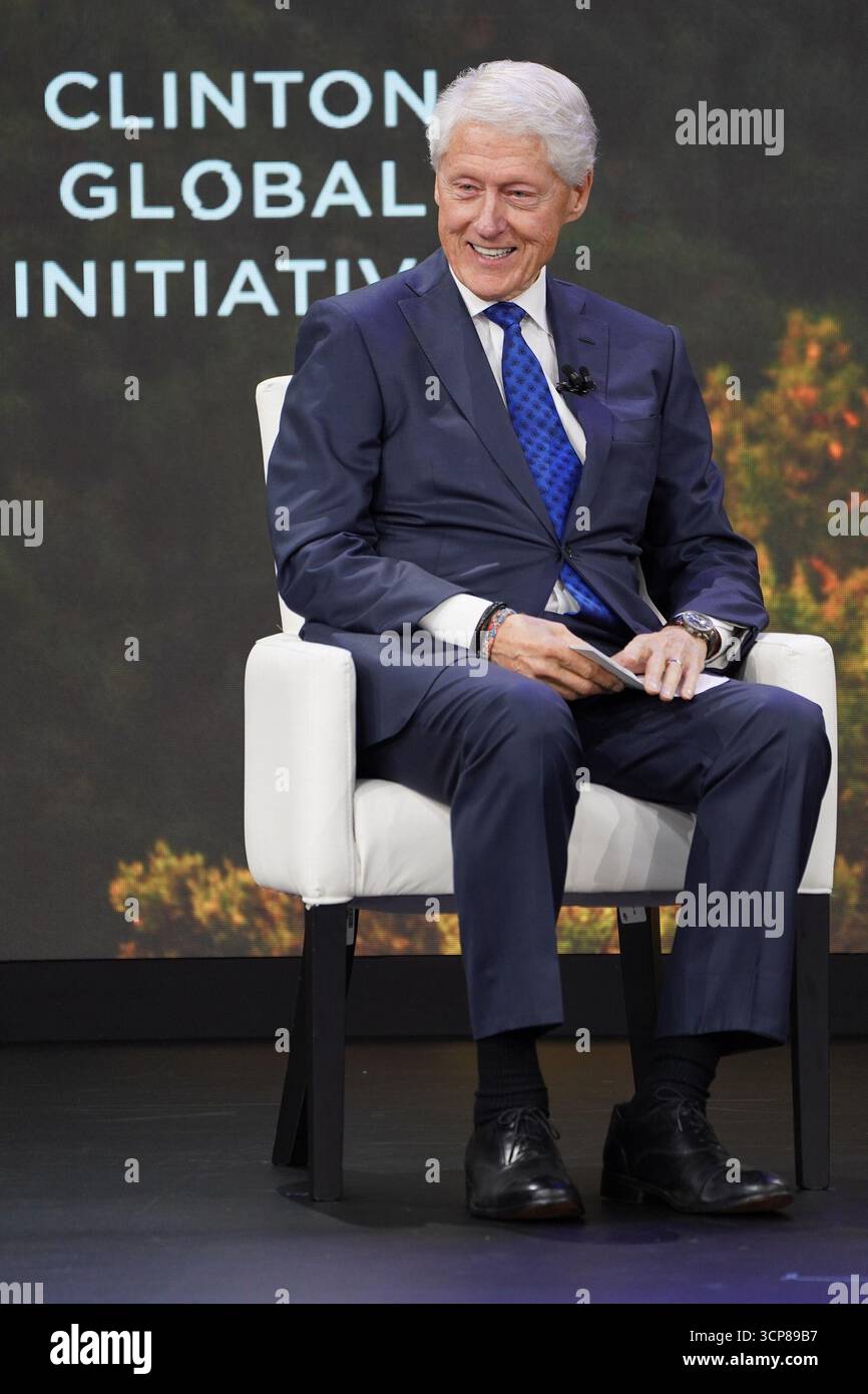 Bill Clinton on stage for Clinton Global Initiative 2025 Annual Meeting ...