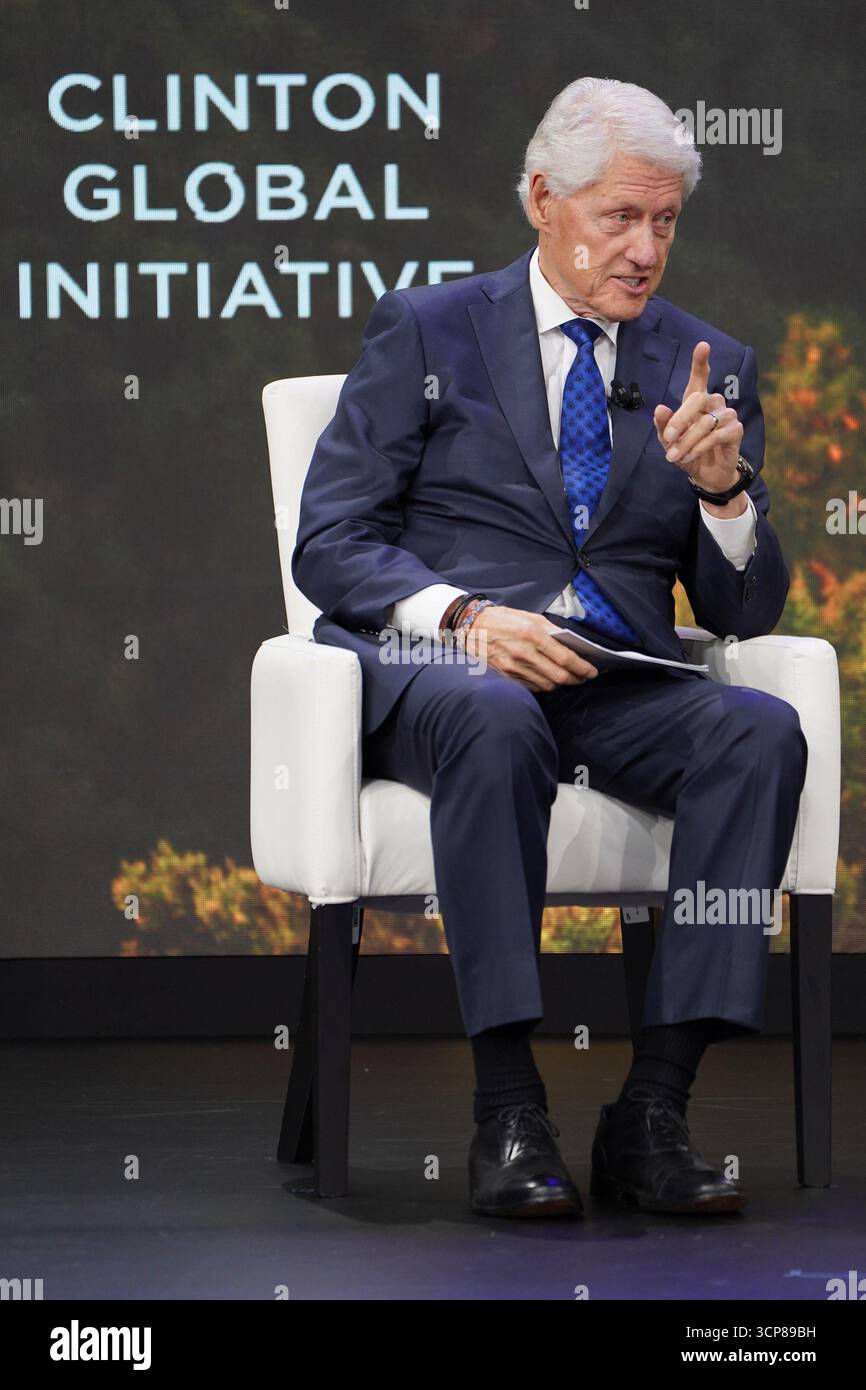 Bill Clinton on stage for Clinton Global Initiative 2025 Annual Meeting ...