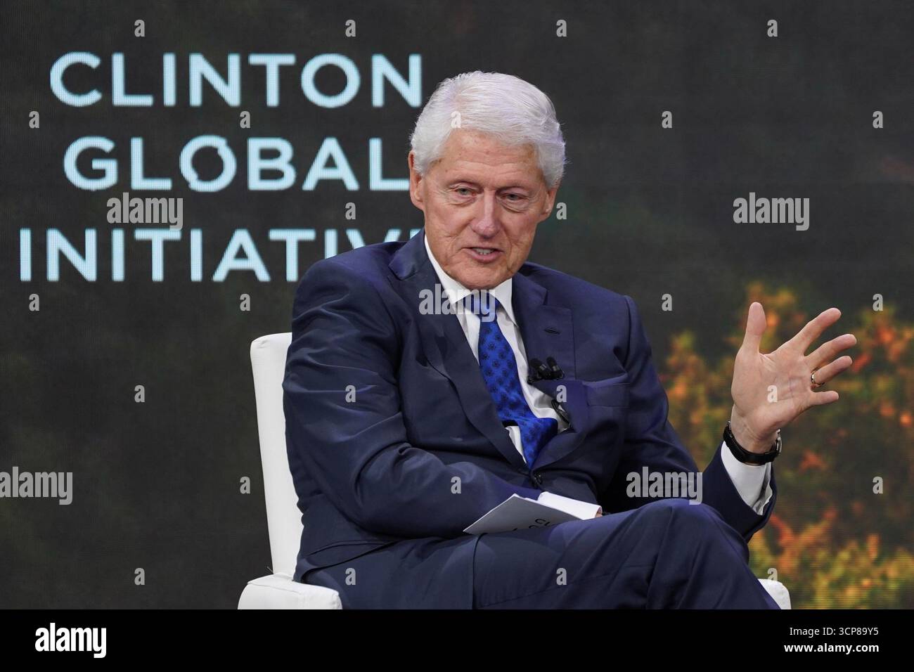 Bill Clinton on stage for Clinton Global Initiative 2025 Annual Meeting ...
