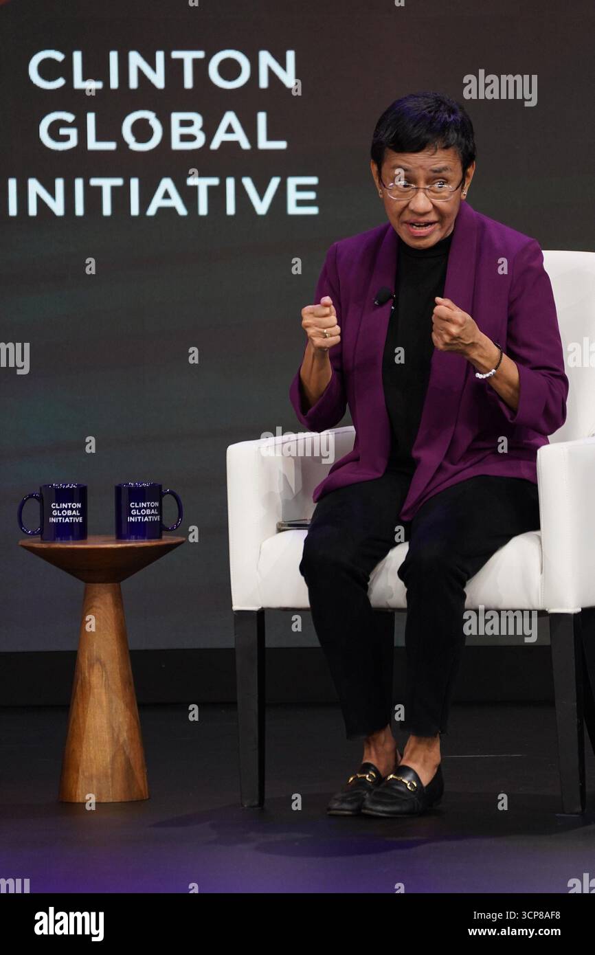 Maria Ressa on stage for Clinton Global Initiative 2025 Annual Meeting ...