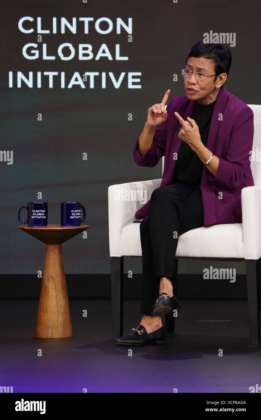 Maria Ressa on stage for Clinton Global Initiative 2025 Annual Meeting ...