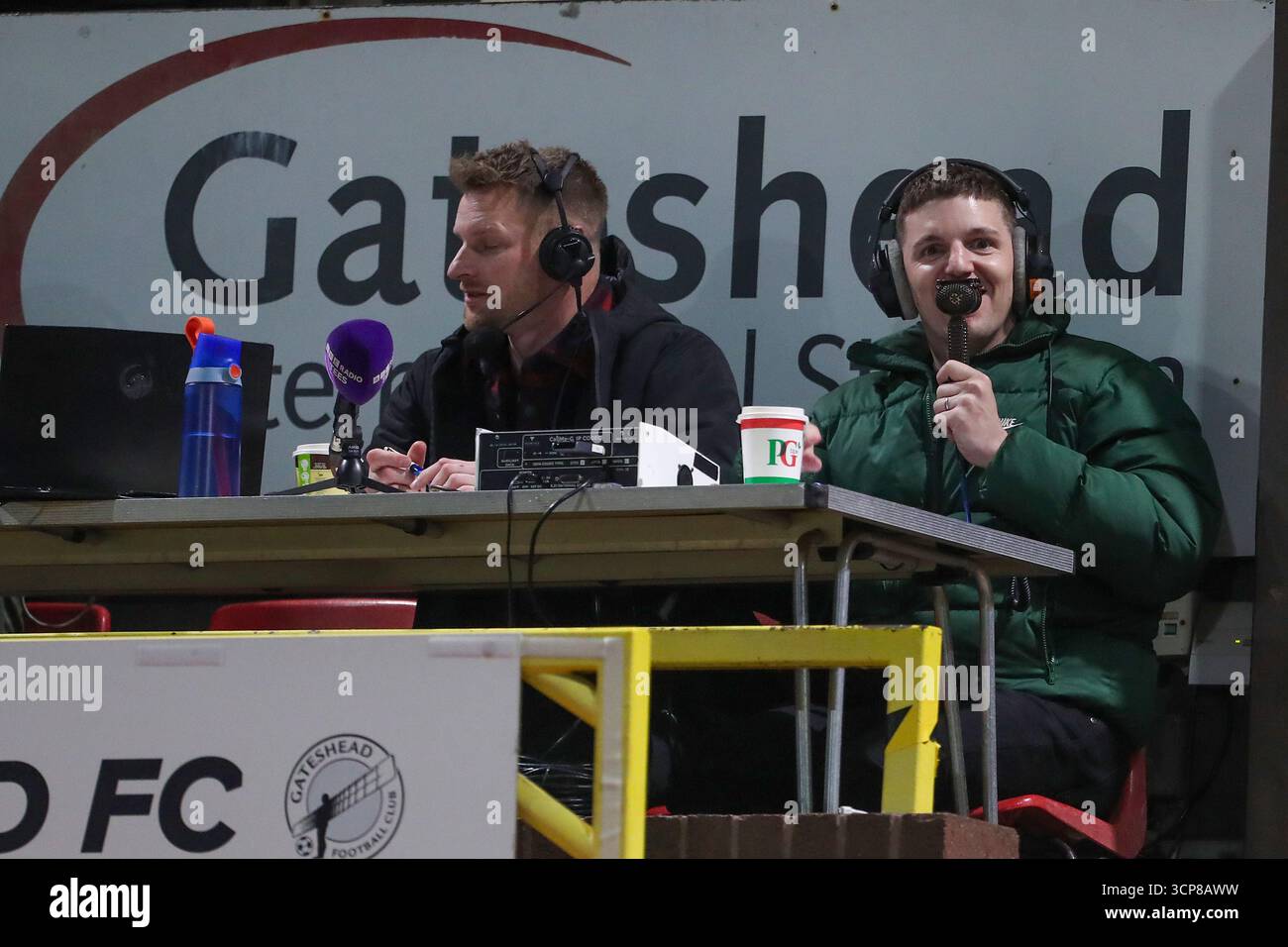 BBC Radio Tees commentator Rob Law (right) and summariser Jonathan ...