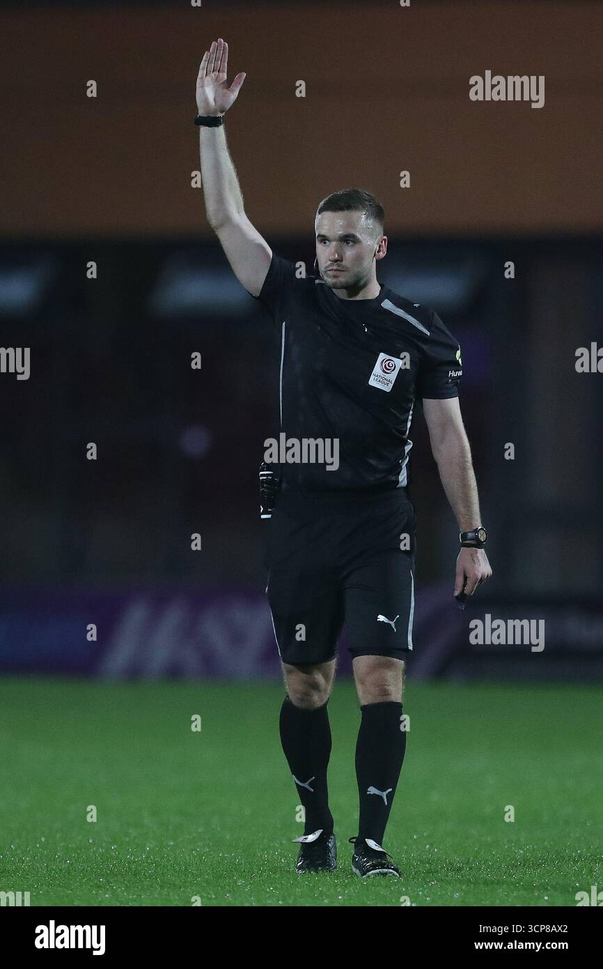 Match referee William Davis during the The Enterprise National League ...