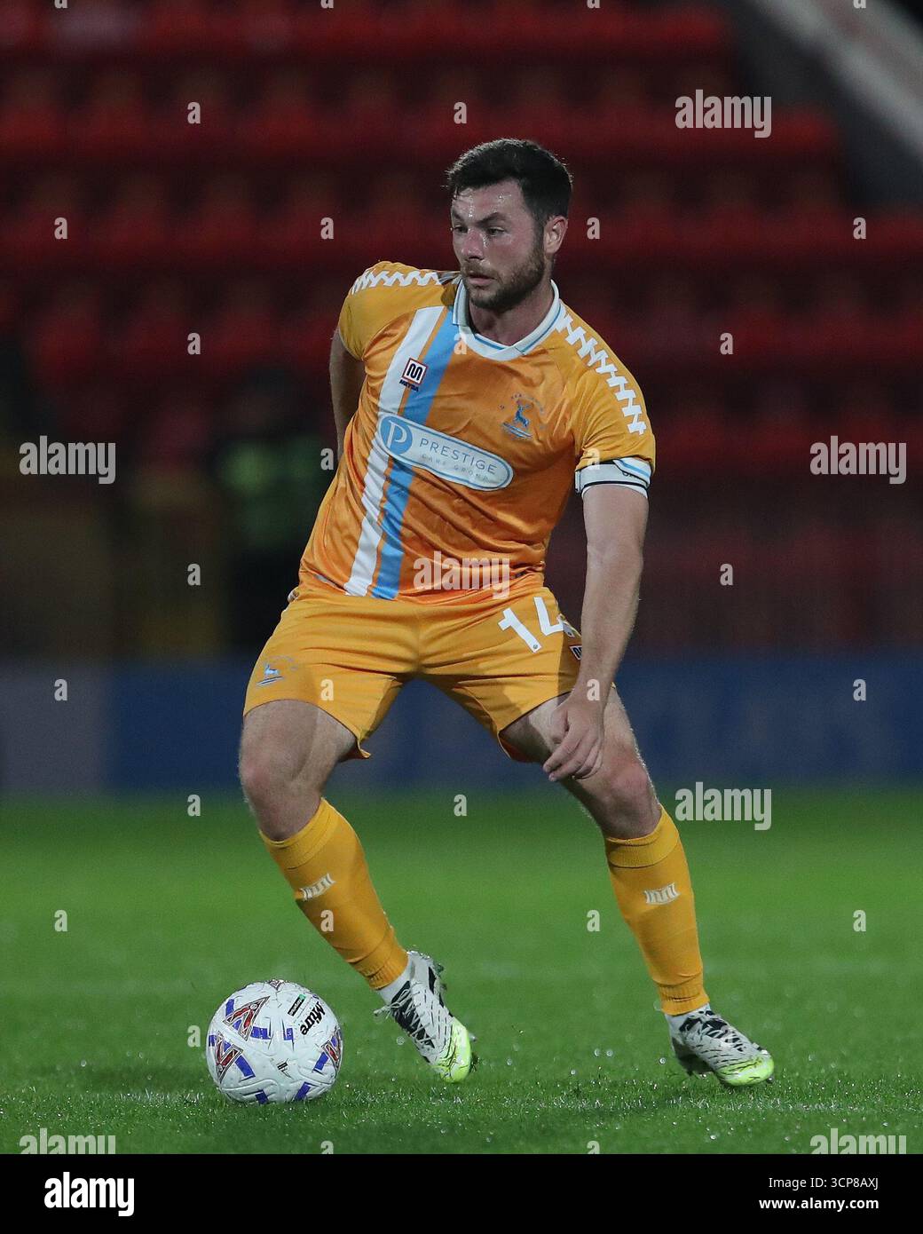 Nathan Sheron of Hartlepool United in action during the The Enterprise ...