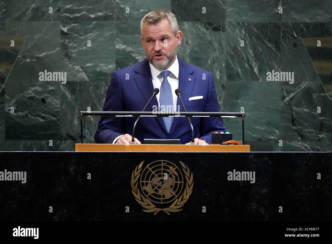 President of Slovakia Peter Pellegrini addresses the 80th session of ...