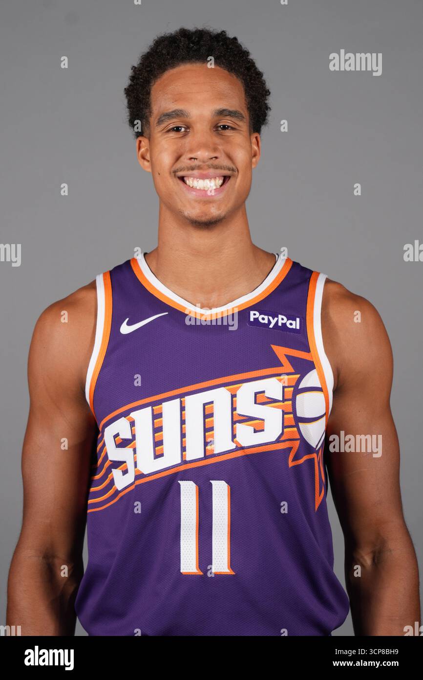 Phoenix Suns center Oso Ighodaro (11) poses during the NBA basketball ...