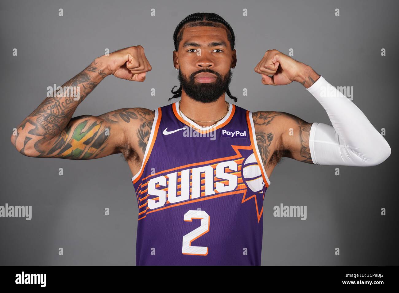 Phoenix Suns center Nick Richards (2) poses during the NBA basketball ...
