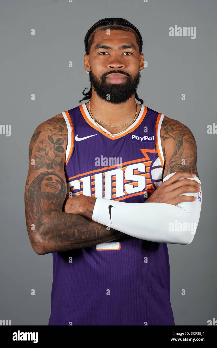 Phoenix Suns center Nick Richards (2) poses during the NBA basketball ...