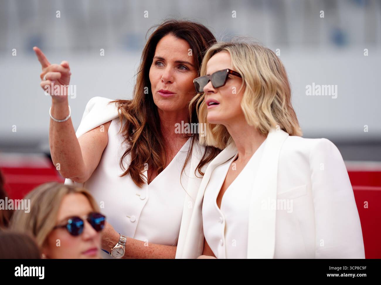 Clare Fleetwood (left) wife of Tommy Fleetwood during the opening ...
