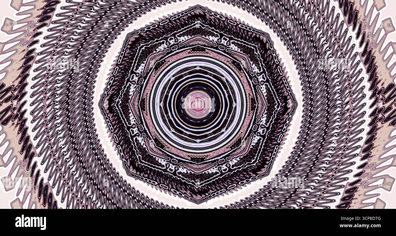 The artwork features a vivid circular design with swirling patterns in ...