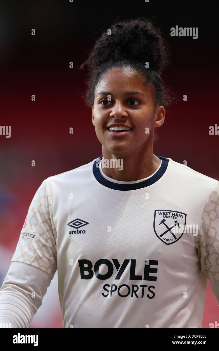 Shekiera Martinez, of West Ham United Women, before the match between ...