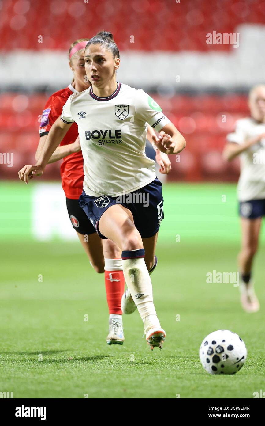 Amber Tysiak, of West Ham United Women, during the match between ...