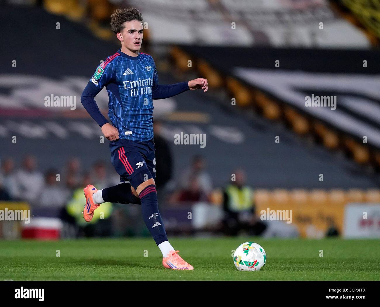 Burslem, England, 24th September 2025. Max Dowman of Arsenal during the ...
