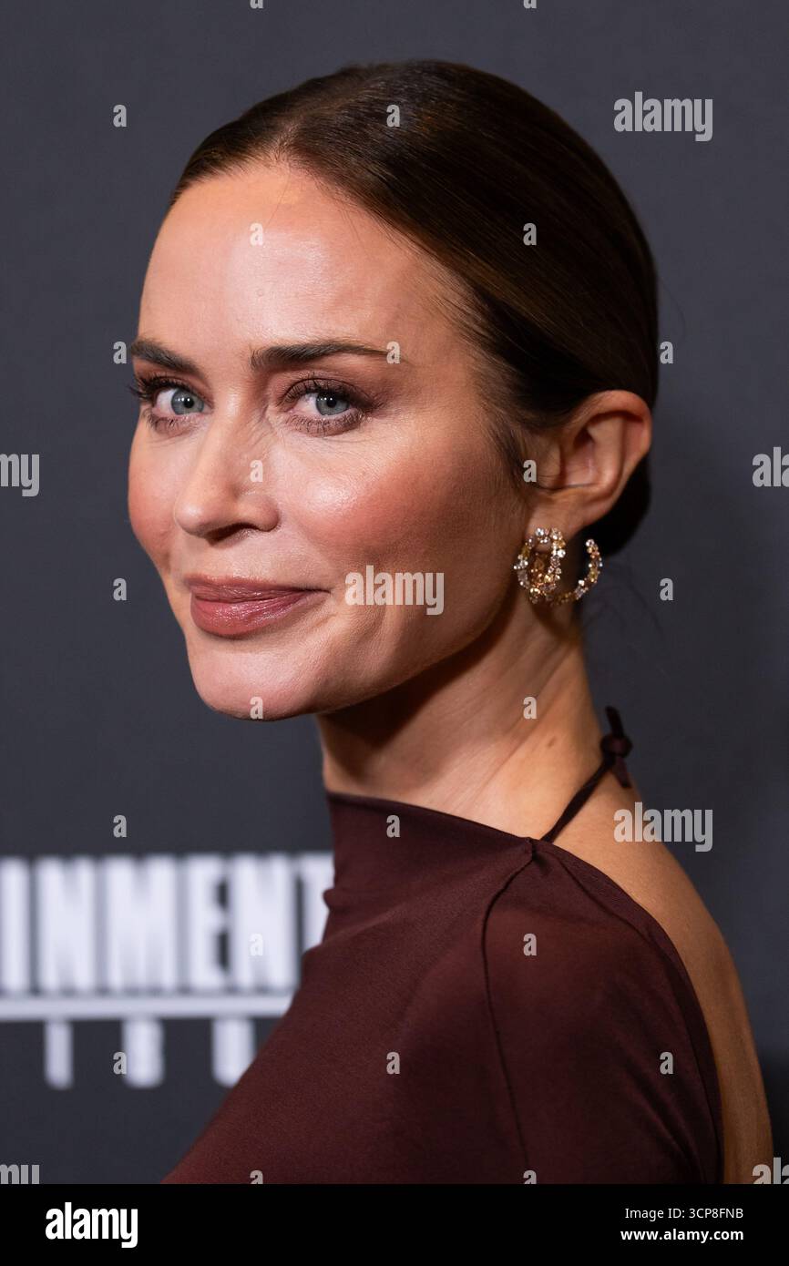 Emily Blunt poses for photographers upon arrival at the screening of ...
