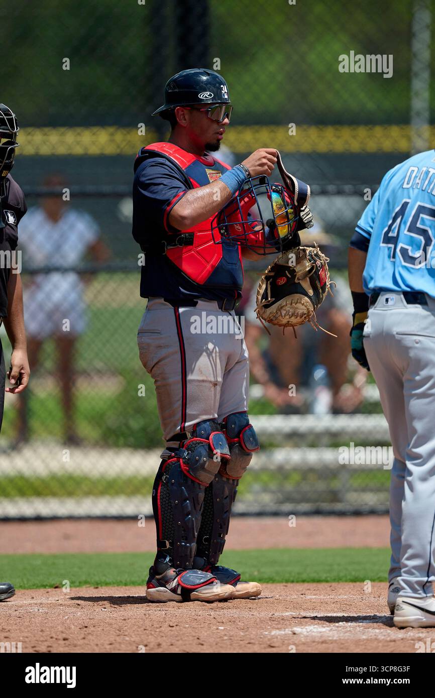 Atlanta Braves catcher Jonathan Matos (34) during an MiLB Florida ...