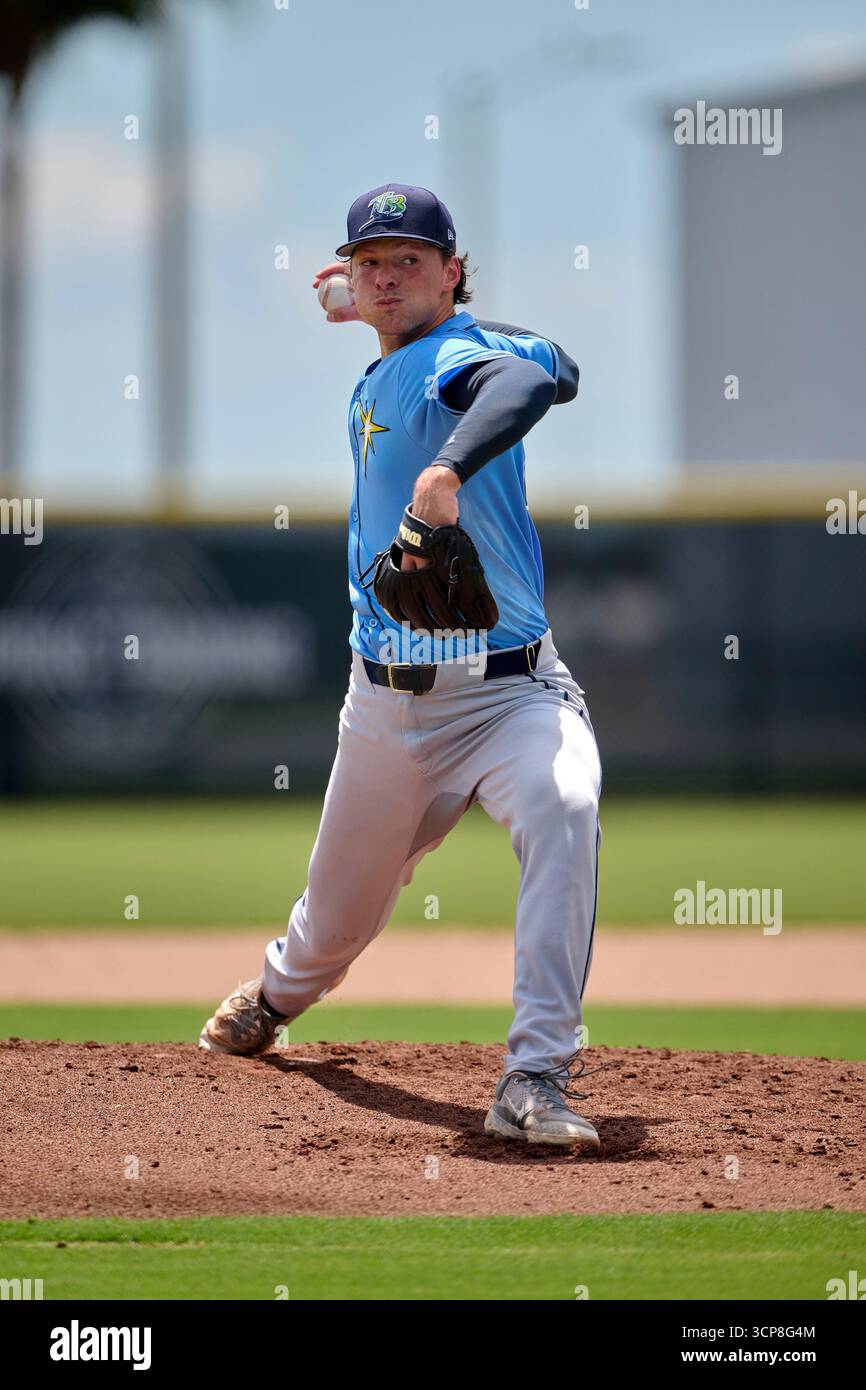 Tampa Bay Rays pitcher Aidan Haugh (47) during an MiLB Florida Bridge ...